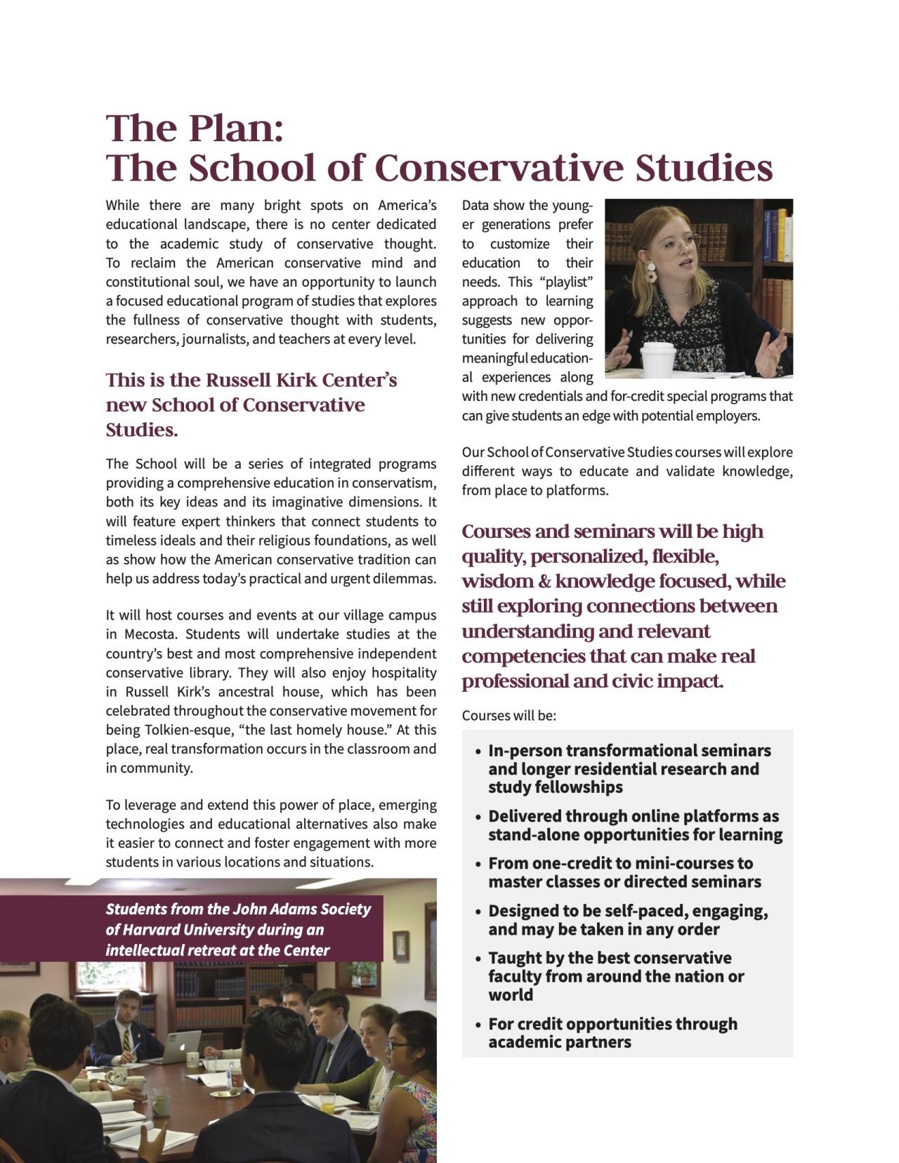 School of Conservative Studies | The Russell Kirk Center